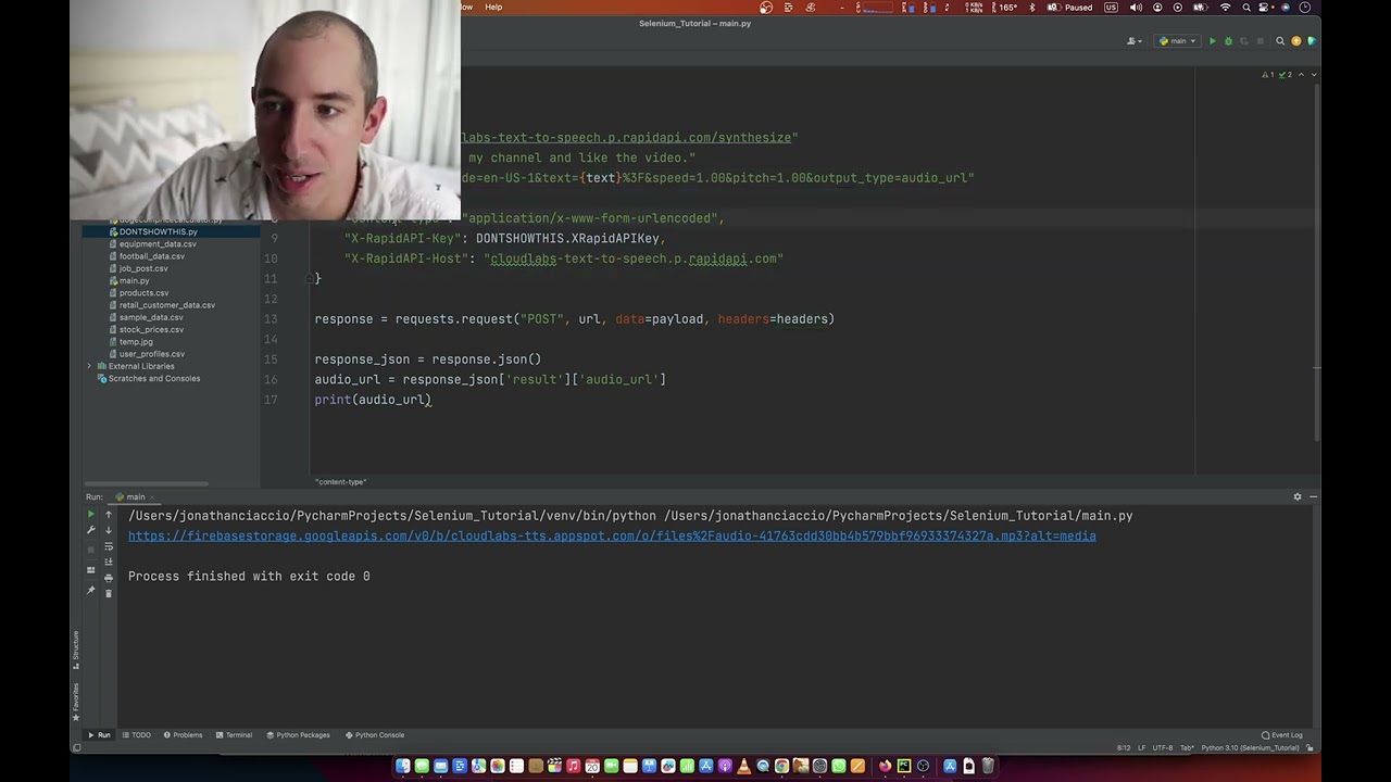 Using Cloudlabs Text To Speech API in Python to output a MP3 File