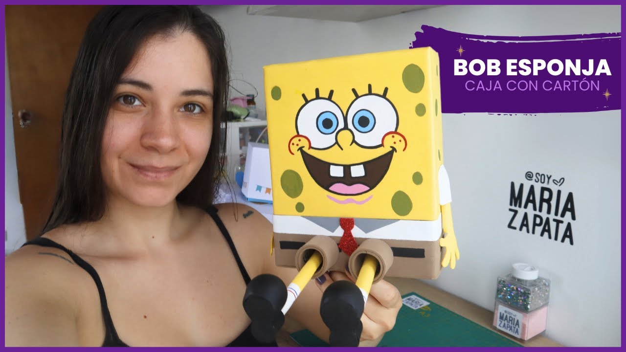 SpongeBob Surprise Box - How to make SpongeBob ♥ I am Maria Zapata
