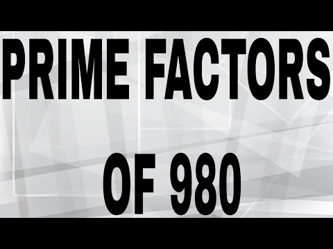 PRIME FACTORS OF 980