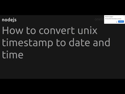 How to convert unix timestamp to date and timescreen