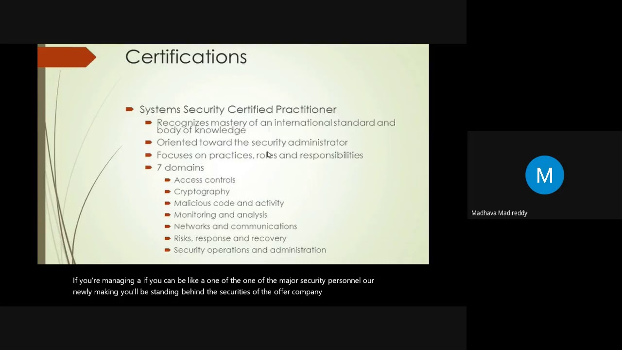 Video Lecture 11 Information Security Personnel