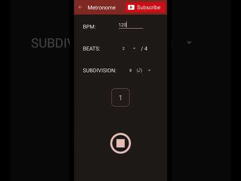 FREE Metronome 120 BPM | Beat 2/4 | Subdivision ♪ Note | Lesson 115 #shorts #viral #trending #tiktok