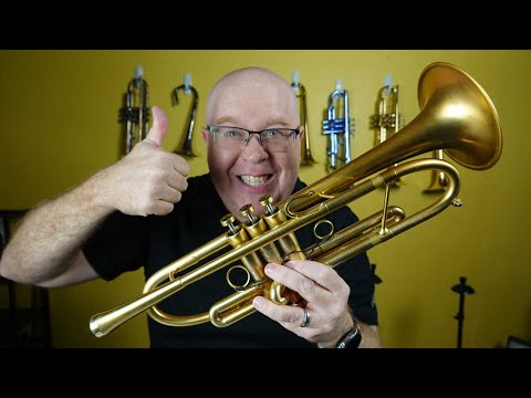 Pre-Owned Monette Raja P3-STC Trumpet in Brushed Gold Plate! | Reverb