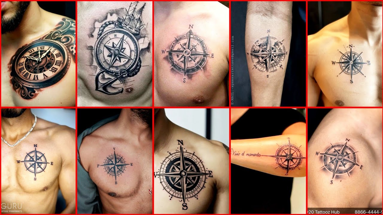 Compass tattoos . Compass tattoo ideas . Compass tattoo designs for men/women.