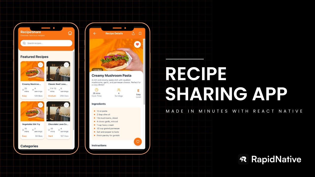 The Fastest Way to Make a Recipe App with React Native | RapidNative 🚀