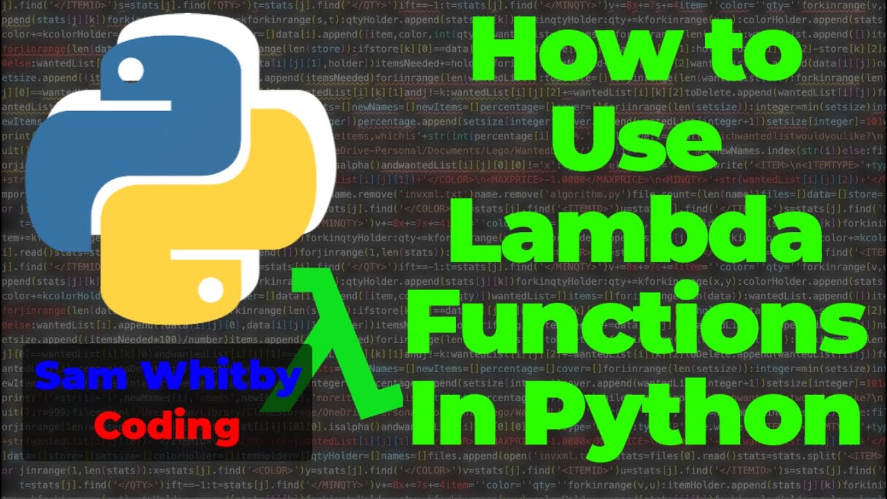 Coding Essentials: How to Use Lambda Functions in Python