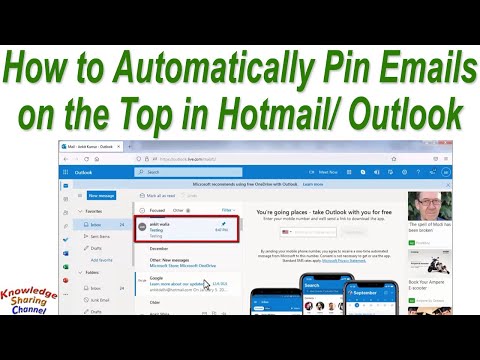 How to Automatically Pin Important Emails on the Top in Hotmail/ Outlook