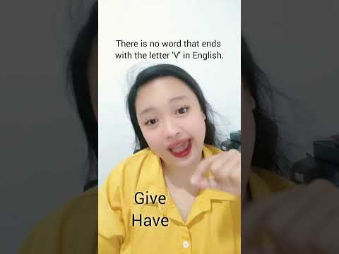 There is no word that ends with the letter 'V' in English.
