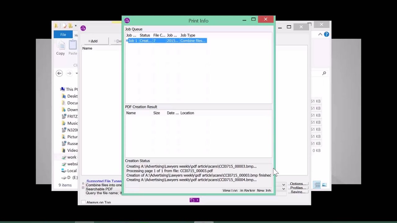 Power PDF Advanced - Creating a searchable, compressed file in 10 seconds.
