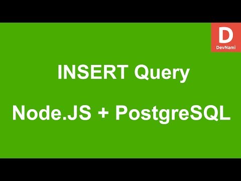 Learn Node JS How to INSERT query in PostgreSQL Database - Mind Luster