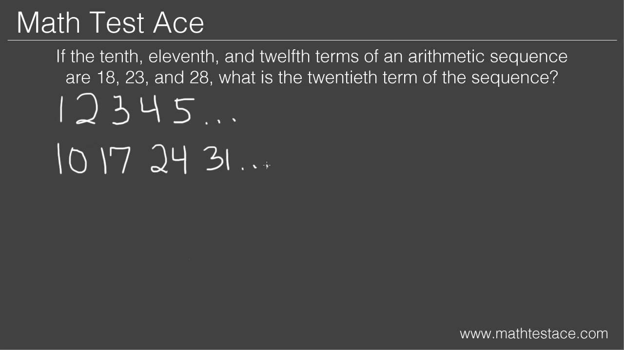 How to Solve Arithmetic Sequence Word Problems
