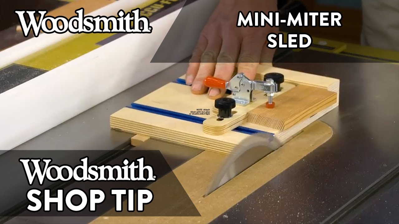 Woodworking Tip: Tiny Table Saw Taper Sled