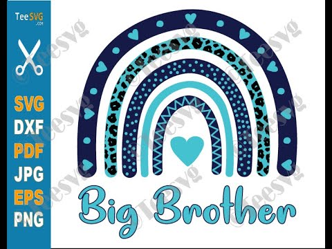 Big Brother SVG Boho Leopard Rainbow Big Bro SVG PNG Boy Cricut Shirt | Teesvg