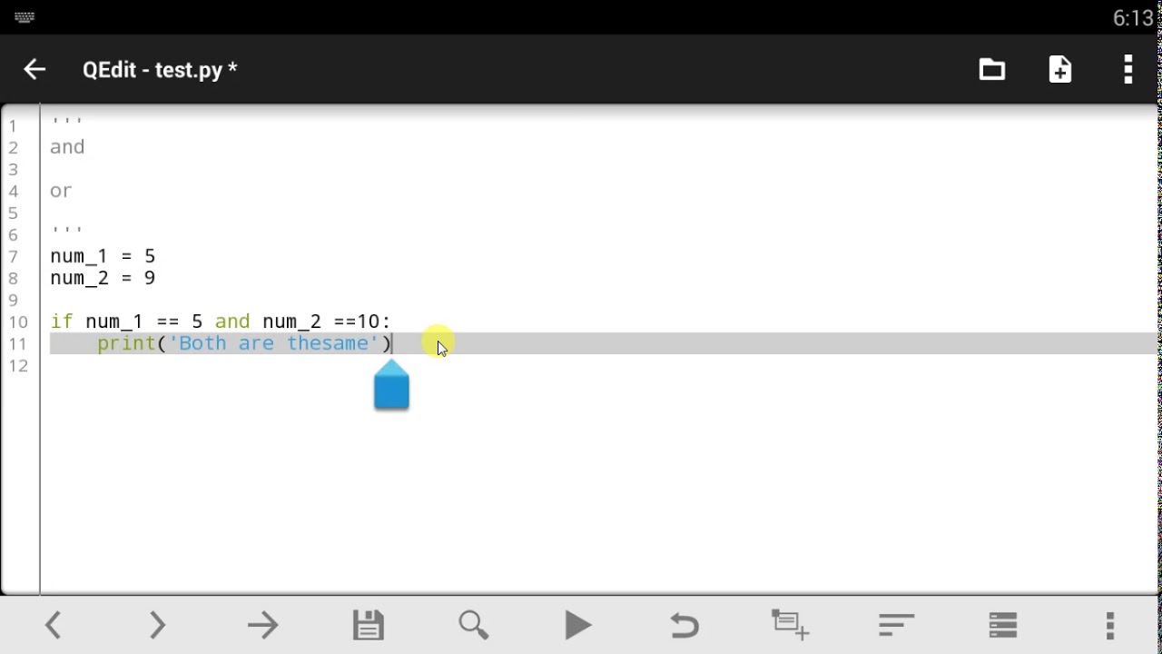 Qpython tutorial - 20 And & Or