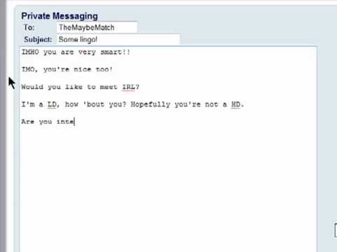 Common acronyms used on online dating sites