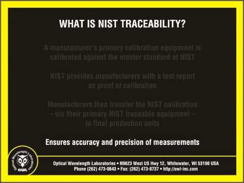 NIST Traceability