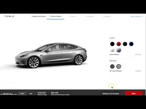 Tesla Model 3 Configurator Lists Performance at $78,000, Topping at ...