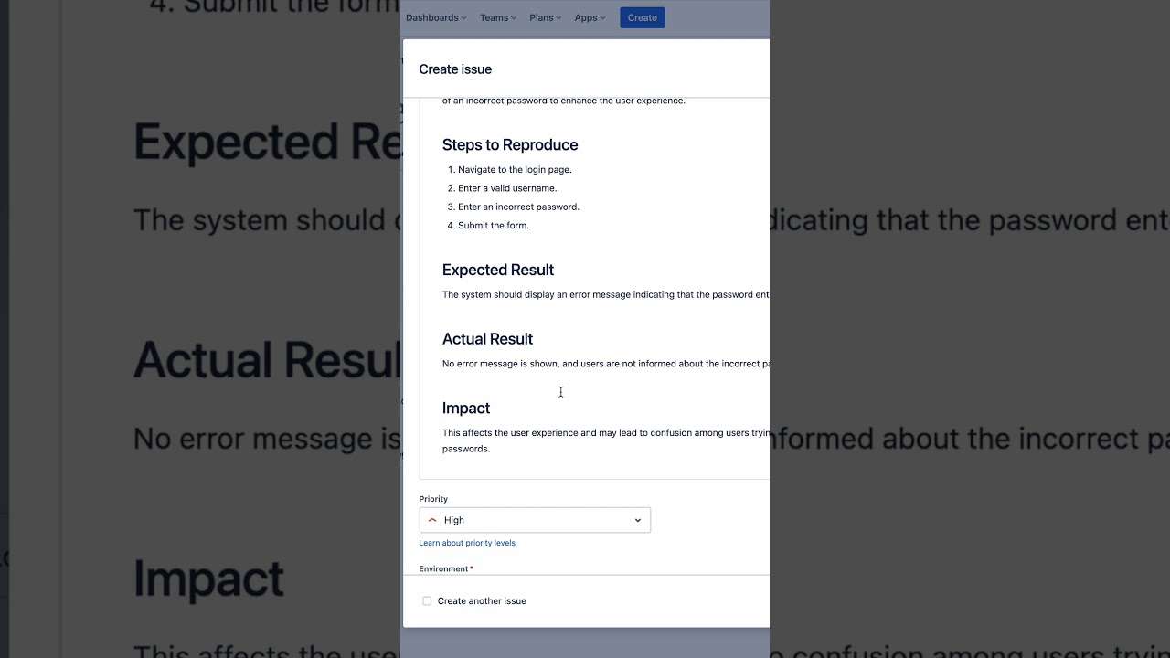 How to create a Bug in JIRA
