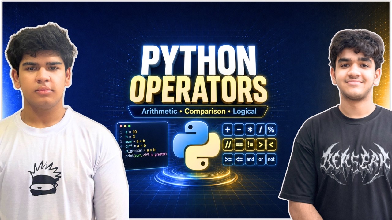 Python Operators Explained for Beginners | Arithmetic, Comparison, Logical