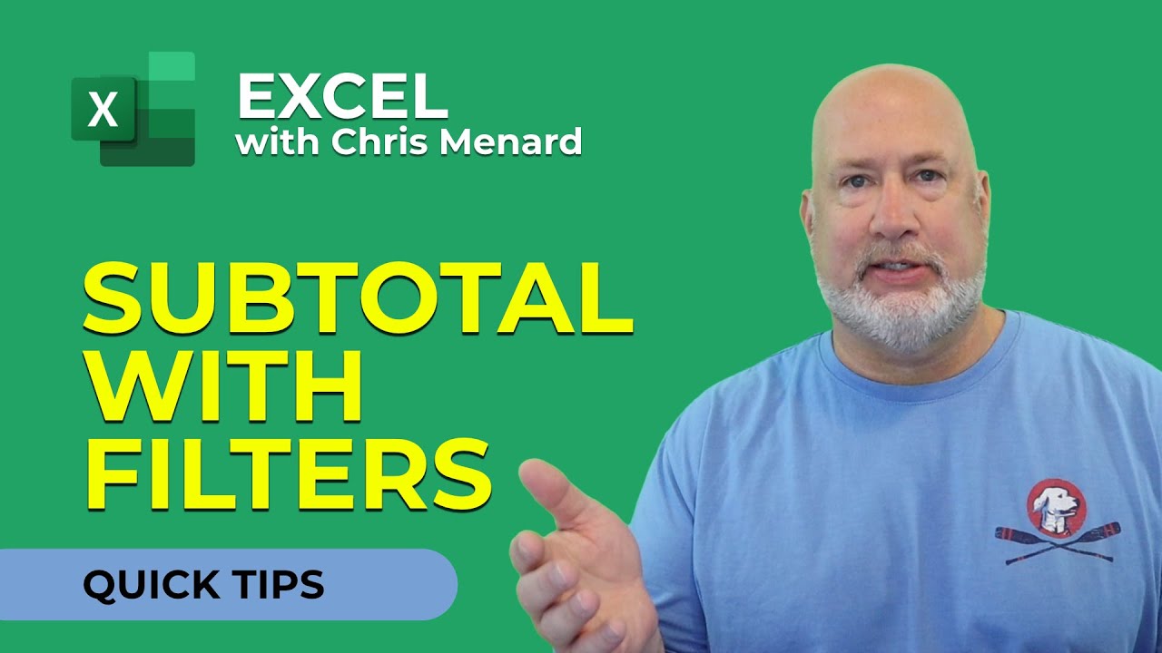 Excel - How to use the Subtotal Function with Filters