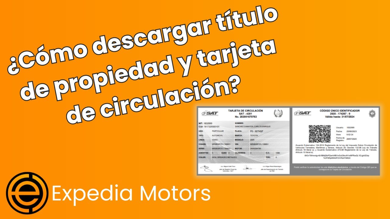¿Cómo descargar título y tarjeta de circulación en SAT?