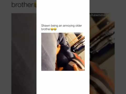 @shawnmendes annoying his younger sister #shorts #cute