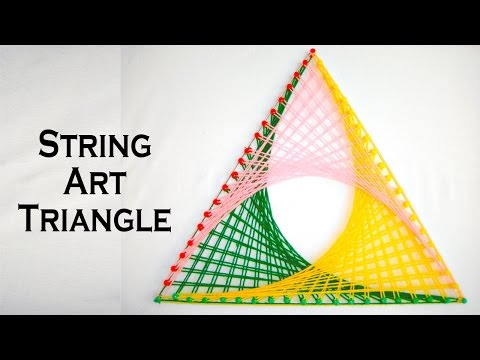 String Art Patterns - How To Make String Art Triangle Pattern - by Sonia Goyal