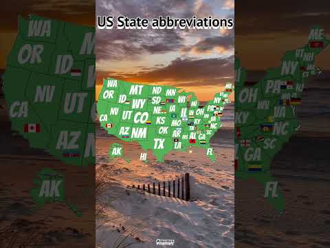 US State abbreviations with funny things #shorts #geography #usa