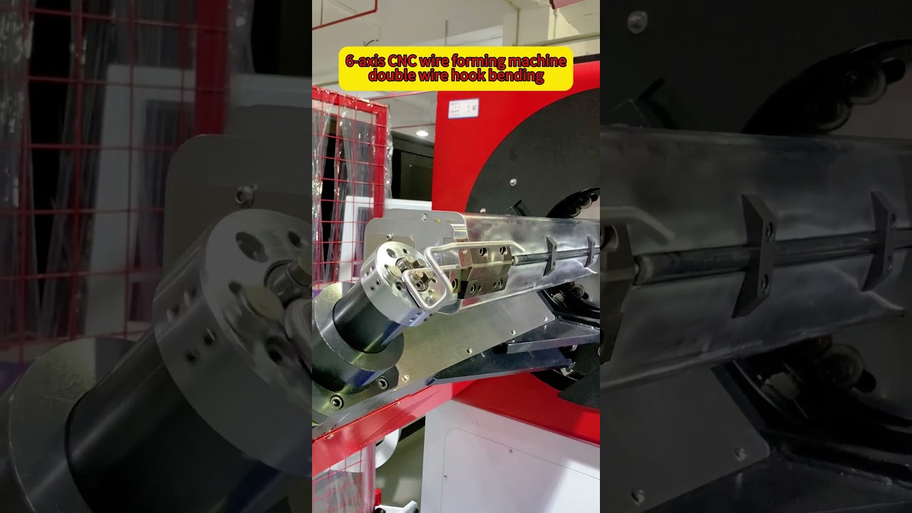 6-axis CNC wire forming machine, double wire hook bending machine 3d bender equipment