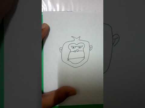 HOW TO DRAW A GORILLA FACE EASY