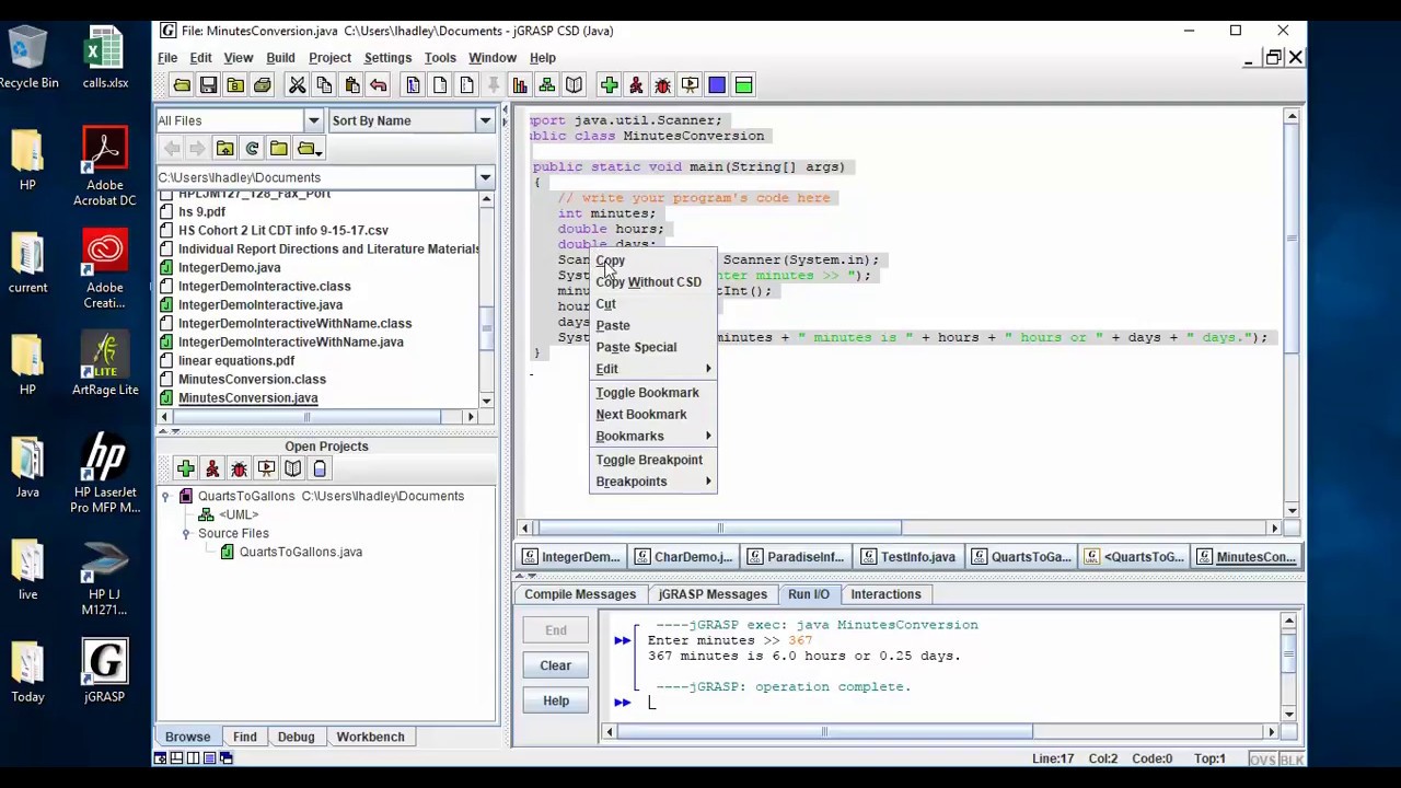 TCH321 Java unit 2 exercise 11