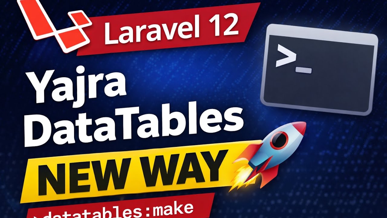 Stop Writing DataTable Code Manually! Laravel 12 Yajra DataTables From Scratch (From Zero)