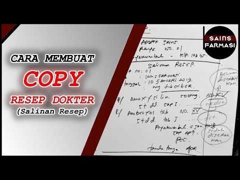 CARA Membuat COPY RESEP DOKTER - Cara Membuat Salinan Resep Dokter - ILMU Resep Farmasetika dasar