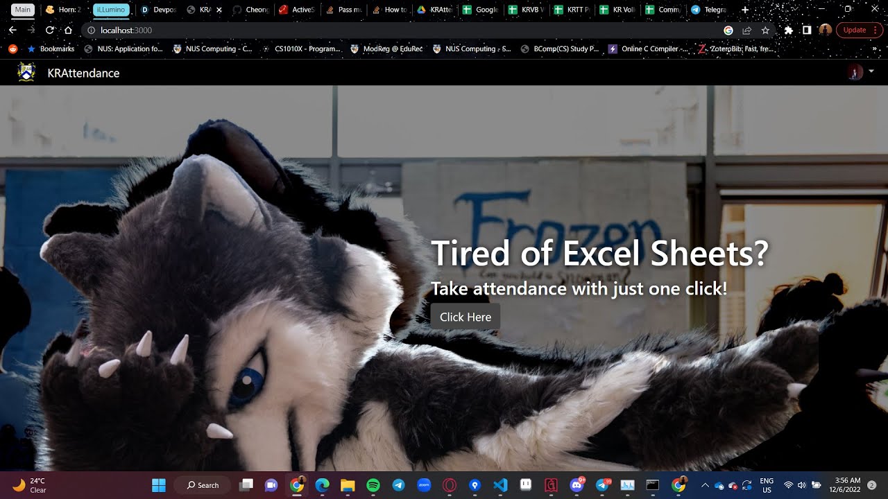 [NUS Interhall Hackathon 22] KRAttendance