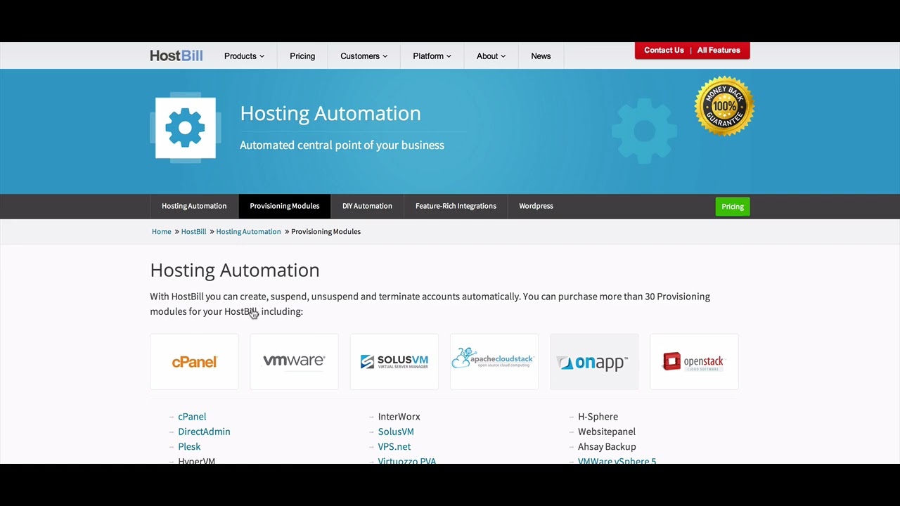 HostBill Overview: Cloud Hosting