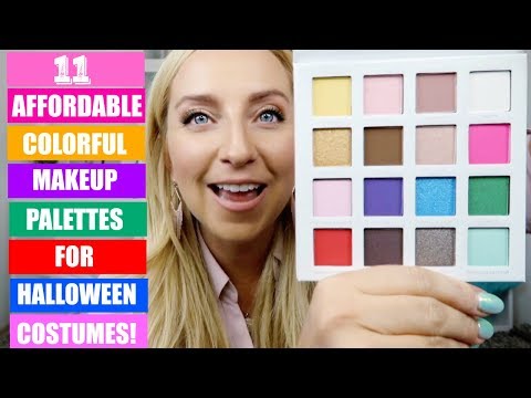 DON'T WASTE YOUR MONEY ON HALLOWEEN STORE MAKEUP! (Best Affordable Colorful Eyeshadow Palettes)