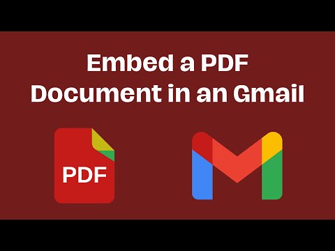 How to Embed a PDF Document in an Email Message in Gmail 2022