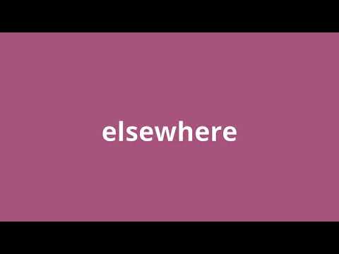 what is the meaning of elsewhere