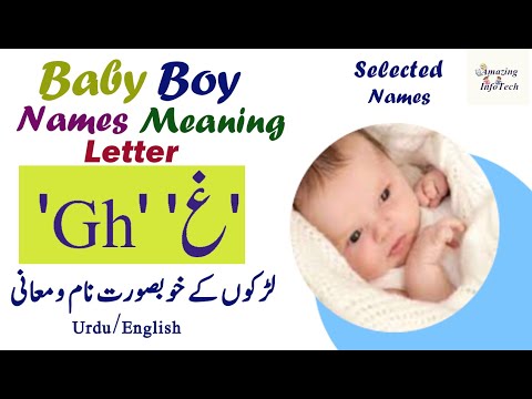 Islamic Baby Boy Names Starting with Gh 'غ' in Urdu/Hindi/English Meaning | ladkon ke naam