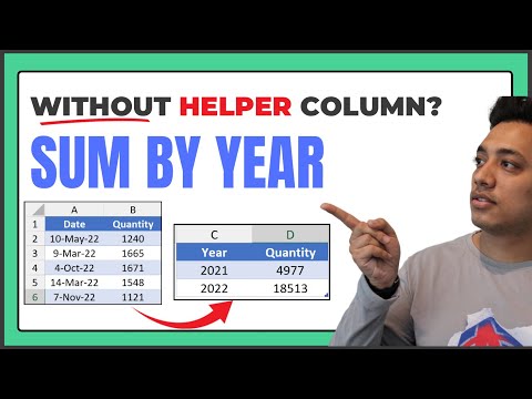 SUPER FORMULA - SUM Values Based on Years (Without Helper Column)