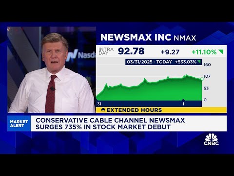 Conservative cable channel Newsmax surges 735% in stock market debut