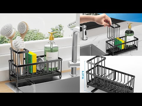 Cisily Black Sponge Holder Review – The Perfect Sink Caddy for Kitchen Organization!