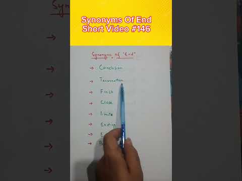 Synonyms Of End - Short Video #146 #youtubeshorts #youtube #ytshorts