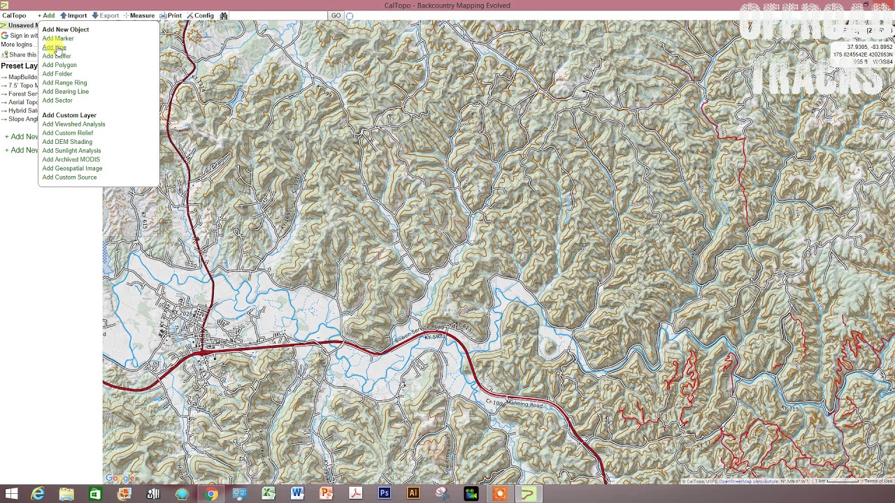 Offroad Tracks Tutorial Creating Track Files with CalTopo