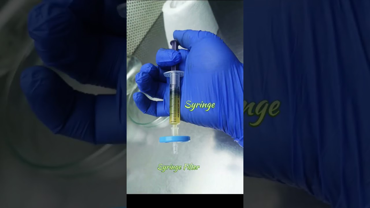 How to use Syringe filter for purification of plant extract #plant #tissueculture #biotechnology