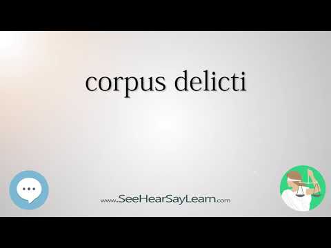 corpus delicti 🔊