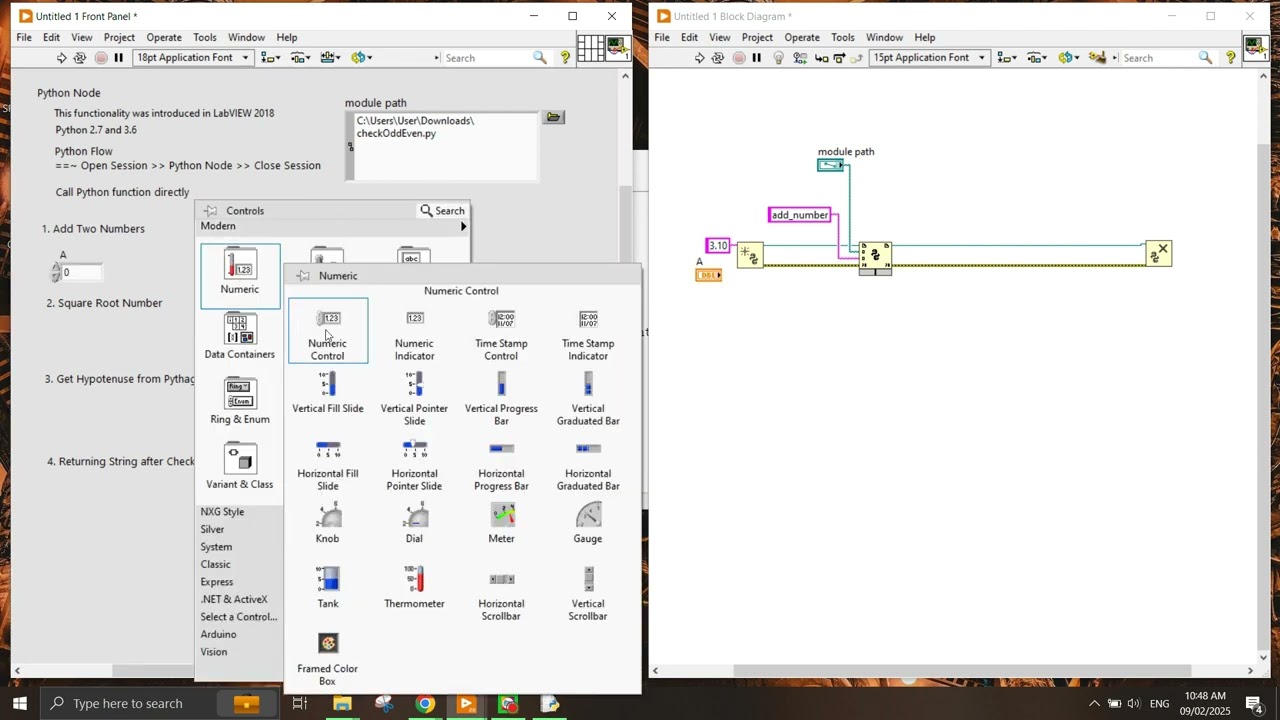 Using Python Node in LabVIEW