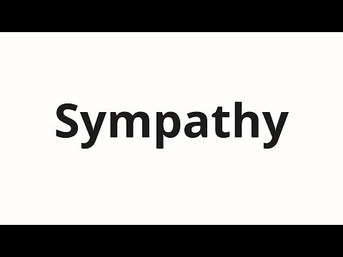 How to pronounce Sympathy