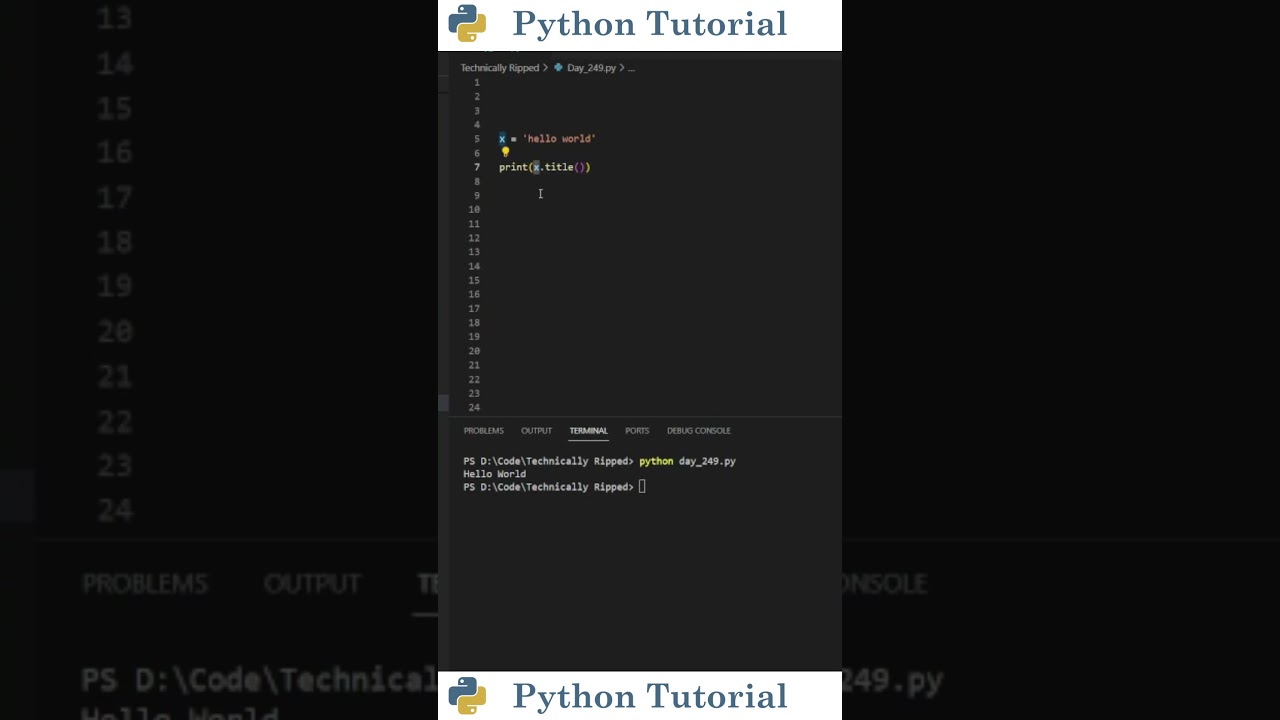 Capitalizing Every Word In Python | Python Tutorial