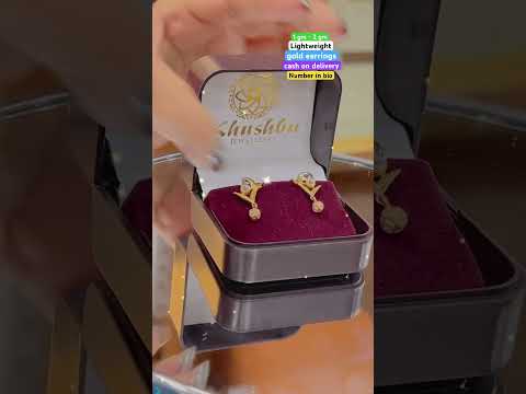 Unique designer beautiful sterling lightweight, daily wear & asthatic gold earrings #jewellery #gold